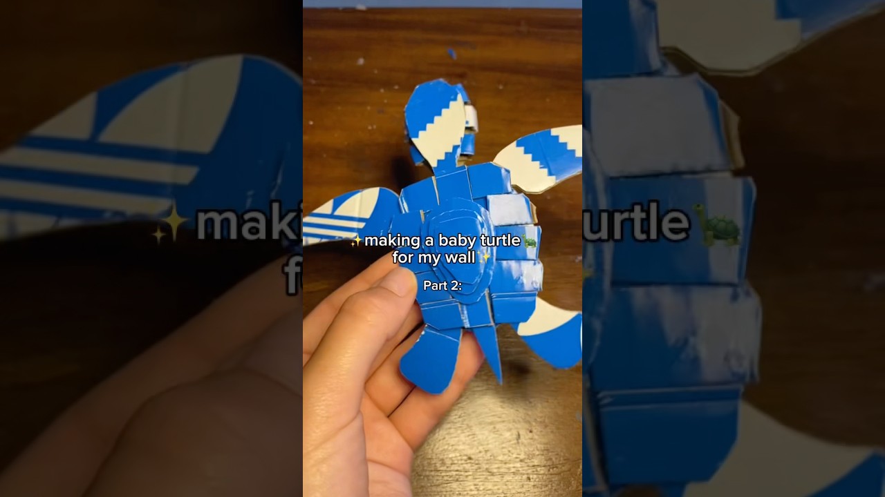 🐢🥹🪼Making a baby ALBINO TURTLE my wall 🐬 Cardboard Craft | DIY Shark ...