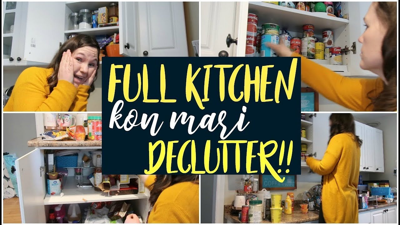 EXTREME CLEAN, DECLUTTER AND PURGE MY KITCHEN CABINETS 2019 | KONMARI ...