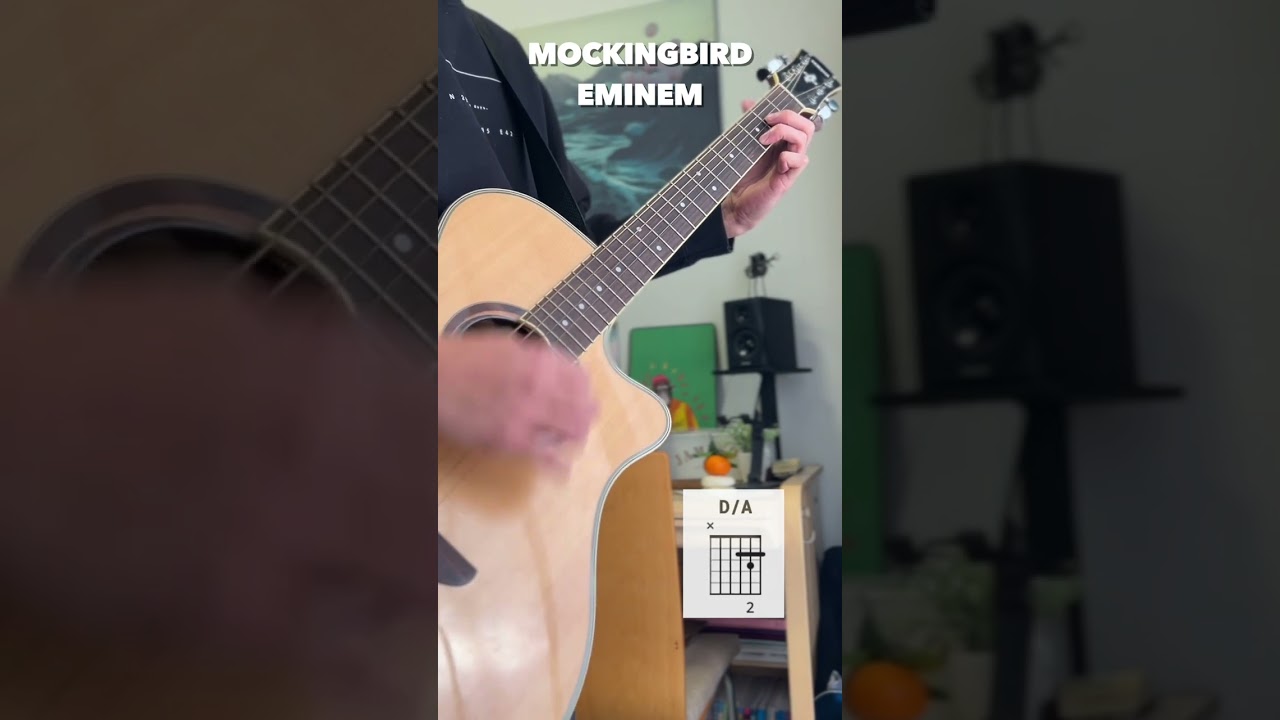 Eminem - Mockingbird (YU Easy Guitar Tutorial) #Shorts - YouTube