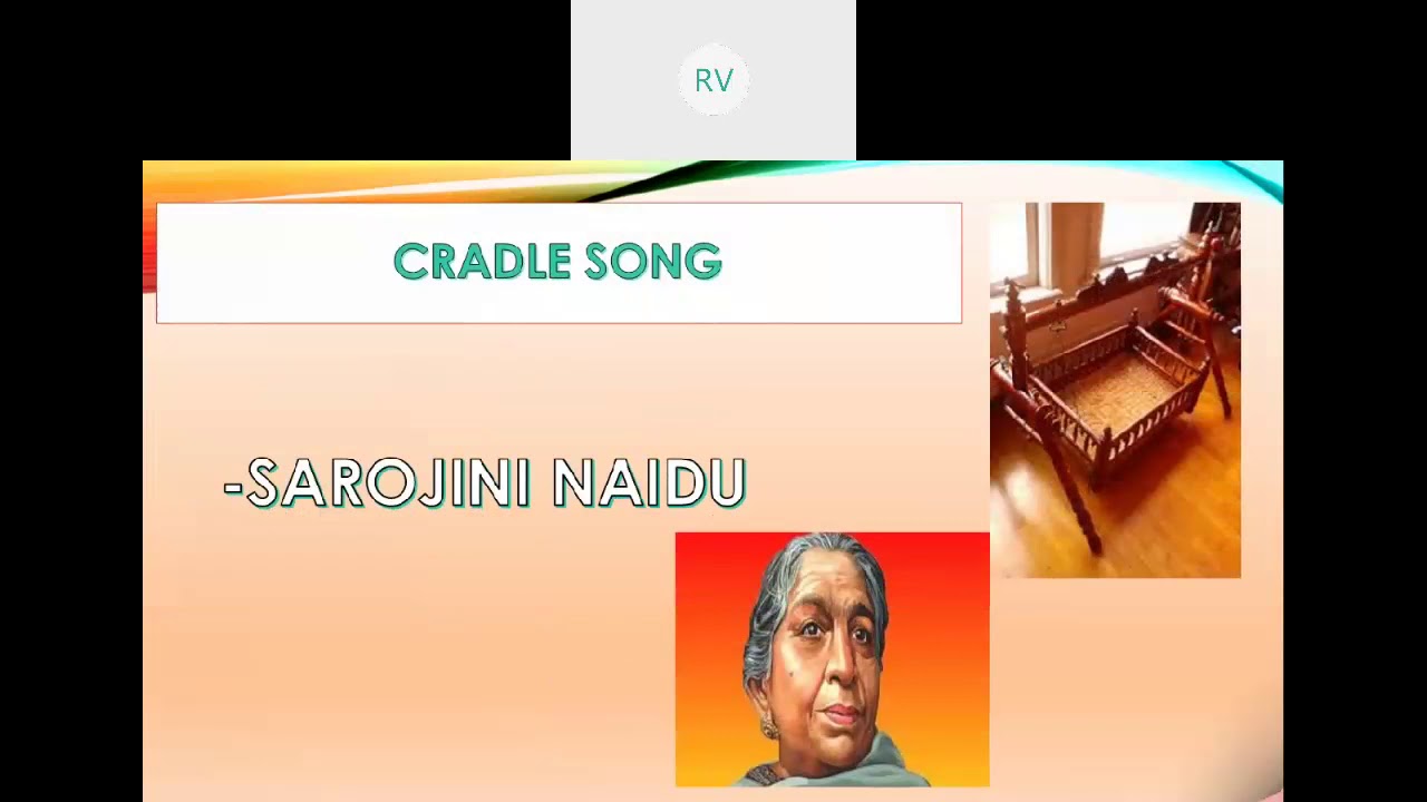 VI - ENGLISH - MATRIC - Poem - Cradle song - YouTube