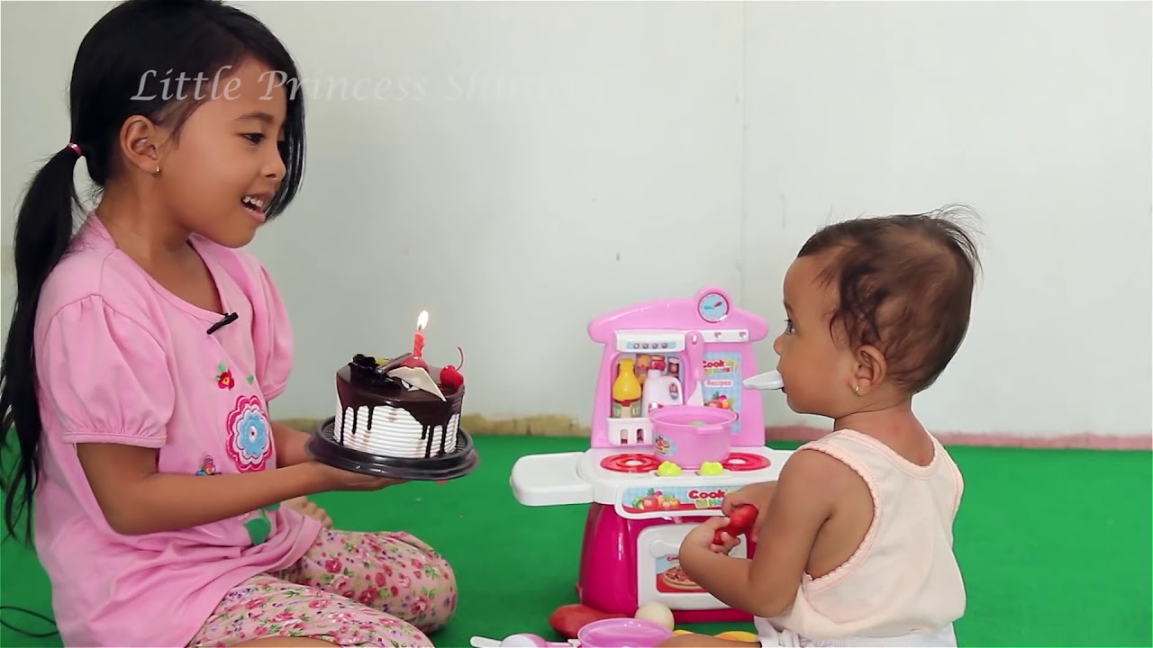kejutan ulang tahun bayi lucu shanti ke 1 cute baby first birthday cake ...
