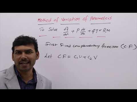 METHOD OF VARIATION OF PARAMETERS @VATAMBEDUSRAVANKUMAR - YouTube