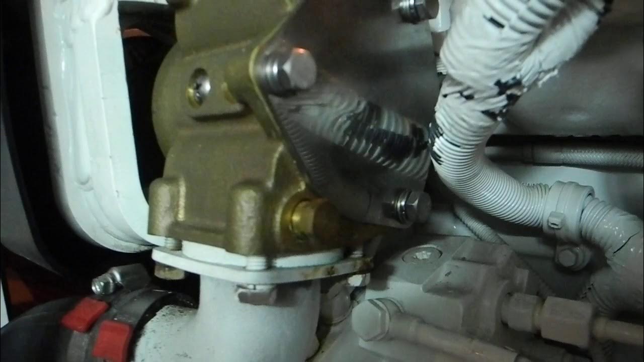 Brand new replacement raw water pump on Cummins - YouTube