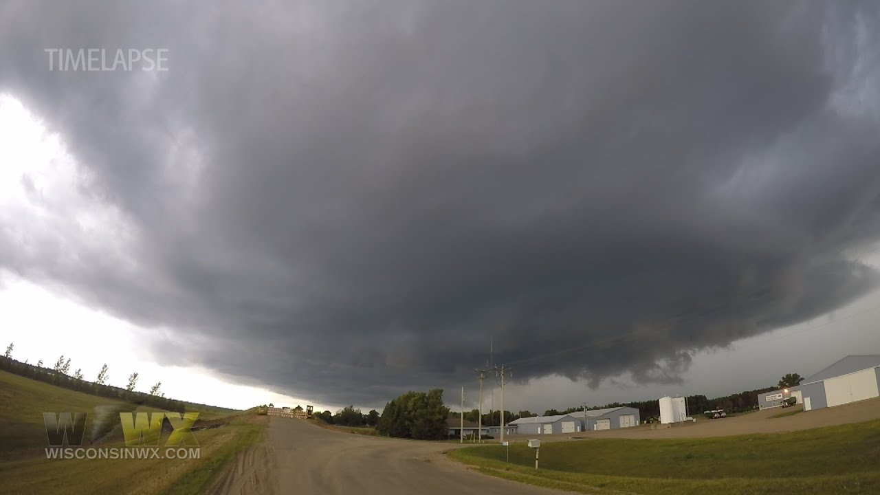 Central Wisconsin Supercell Timelapse - July 7, 2016 - YouTube