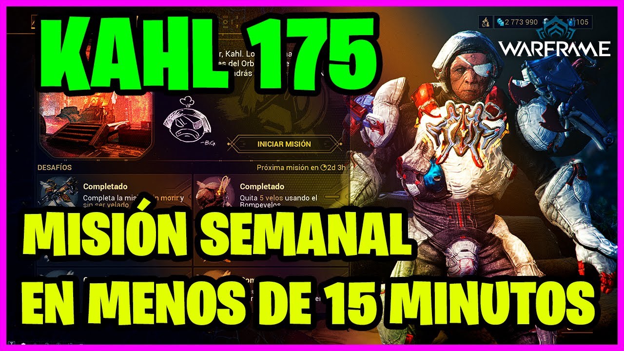 WARFRAME | MISION DE KAHL EN MENOS DE 15 MINUTOS. - YouTube