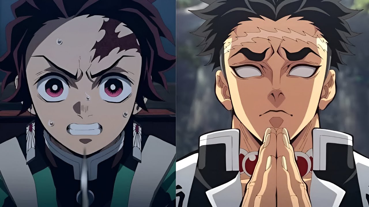 Tanjiro vs Gyomei Matching Clips - YouTube
