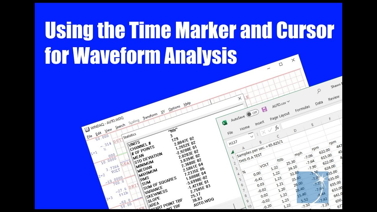 Using the Time Marker and Cursor in WWB for Data Analysis - YouTube