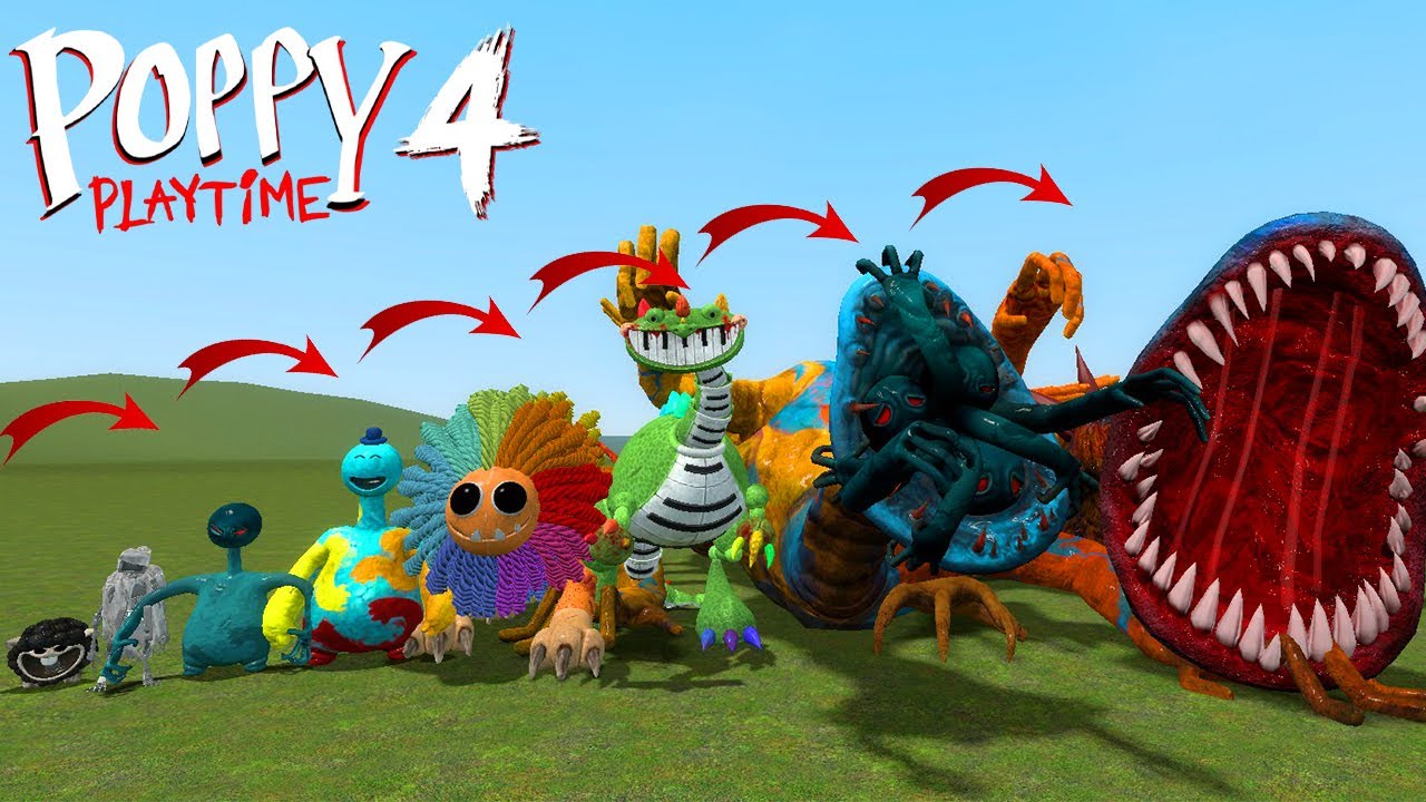 SIZE COMPARISON ALL POPPY PLAYTIME CHAPTER 4 Characters Part 2 in Garry ...