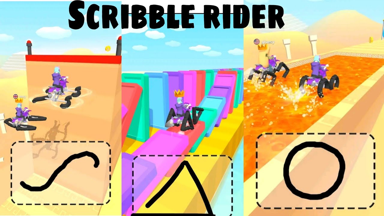scribble rider gameplay.op gameplay. - YouTube