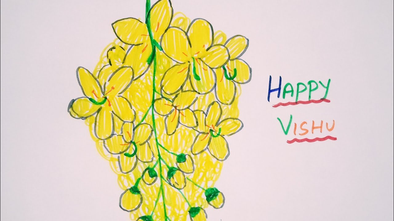 How to draw vishu kani/vishu kani drawing step by step/vishu kani ...