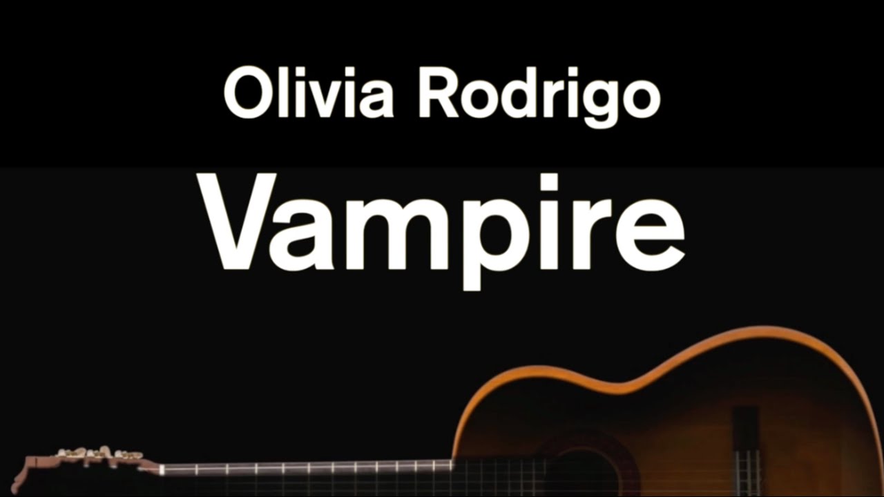 Vampire - Olivia Rodrigo (Acoustic Karaoke) - YouTube