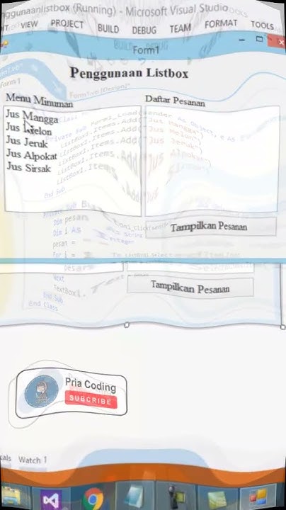 Cara Menggunakan Listbox Pada VB.Net | VB.Net Tutorial #shorts #vbnet #tricks - YouTube
