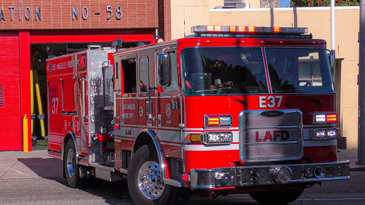 LAFD Engine 37 Responding x2 - YouTube
