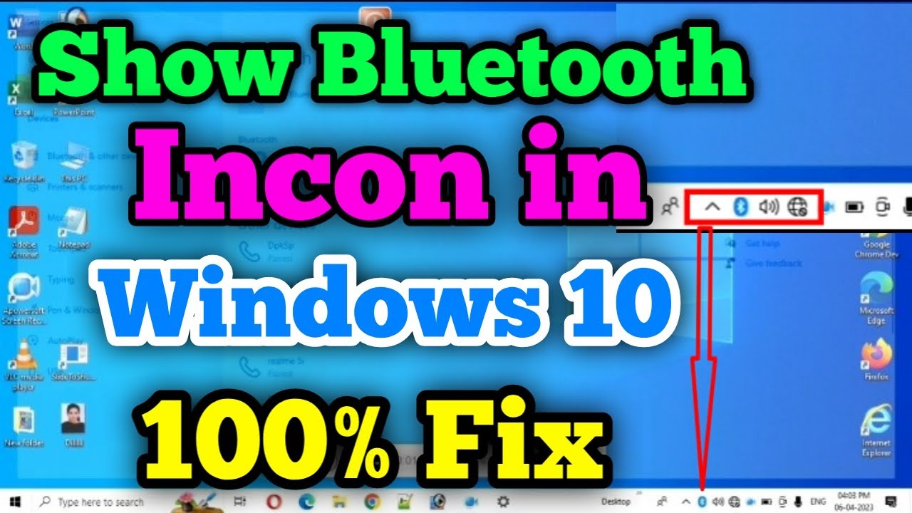 How to show Bluetooth incon in Windows 10 at the taskbar - YouTube