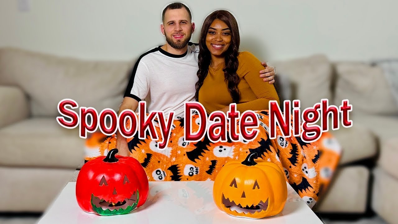 Our SPOOKY Date Night!! 👻 Painting Pumpkins, Making Pizza and a ...