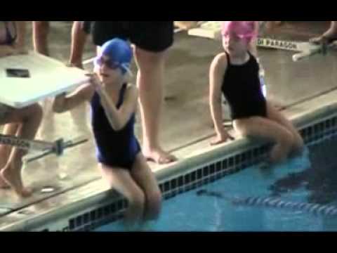 Dara's First Swim Races Jan 2011 - YouTube