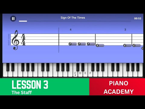 Sign of the Times | Lesson 3: The Staff - Piano Academy - YouTube