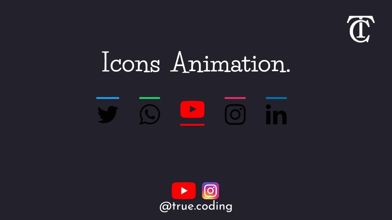 Icons Animation | Icons Hover Effects | @true.coding | #html #css #coding #new #tech #learn ...