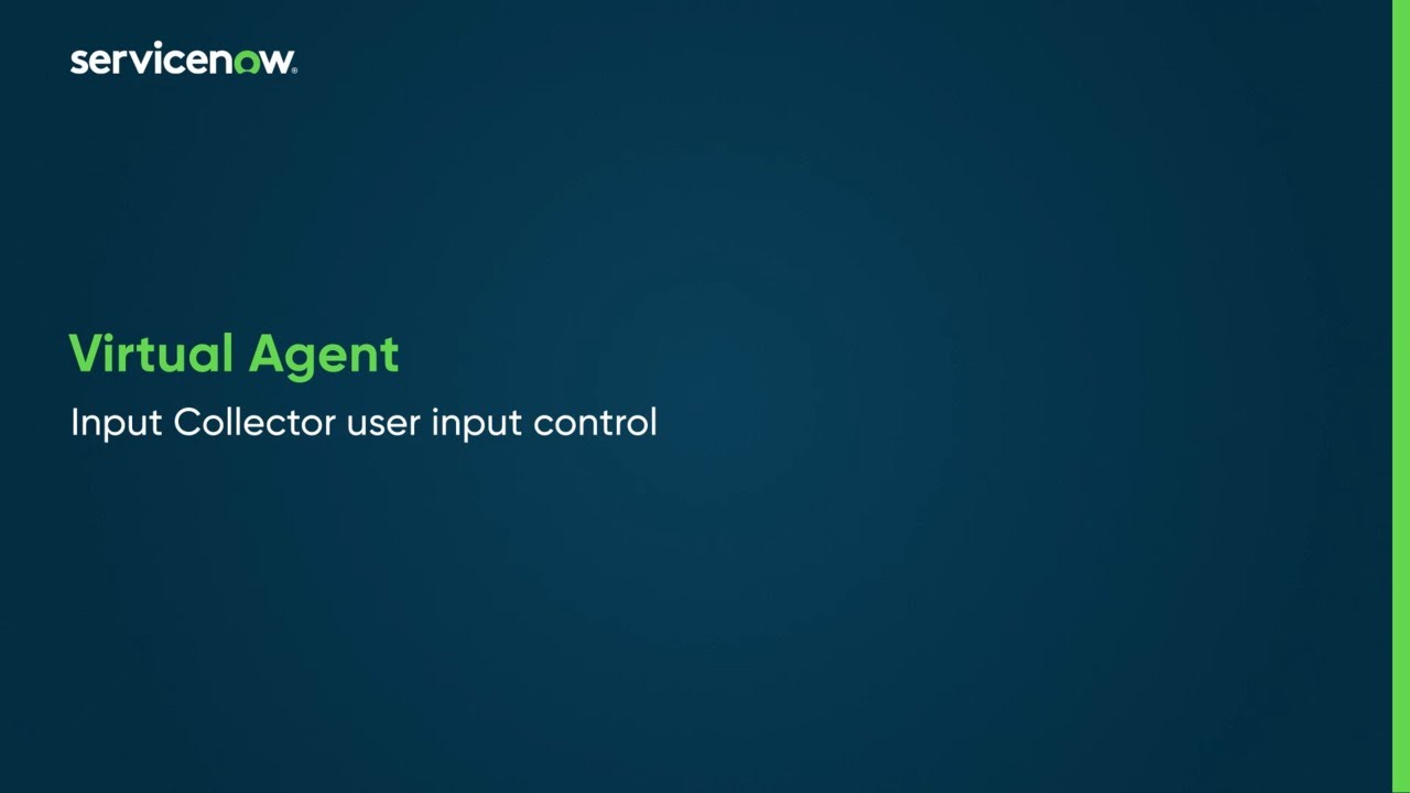 Virtual Agent | Input Collector user input control - YouTube