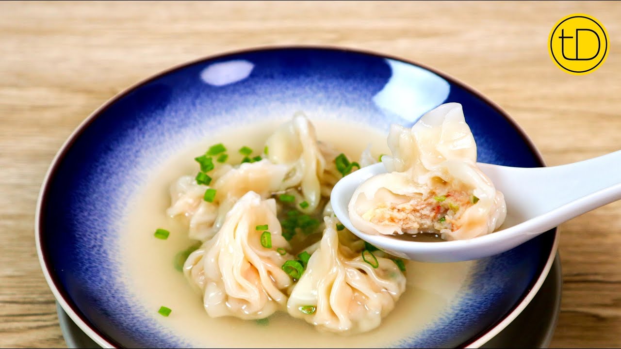 Resep Wonton Soup | Cara Buat Pangsit Rebus Isi Udang dan Ayam - YouTube