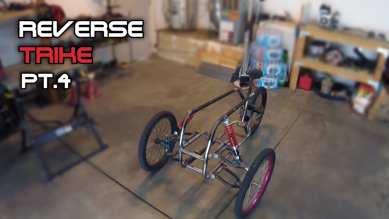 Reverse Trike Build With Bicycle Parts | Adding control arms and shocks ...