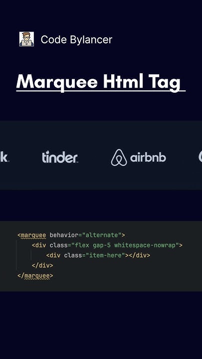 Htmltag π«‘ Html Marquee Tag π Youtube