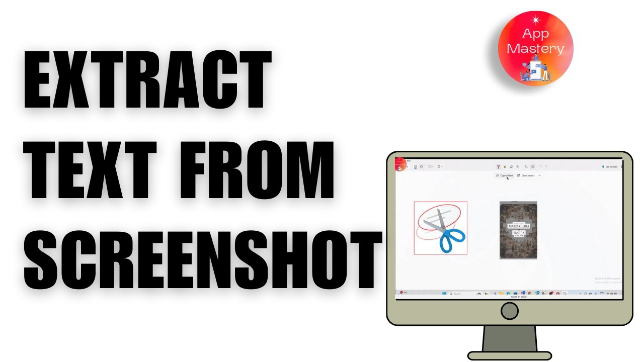 How To Extract Text From Screenshots With Snipping Tool - Youtube