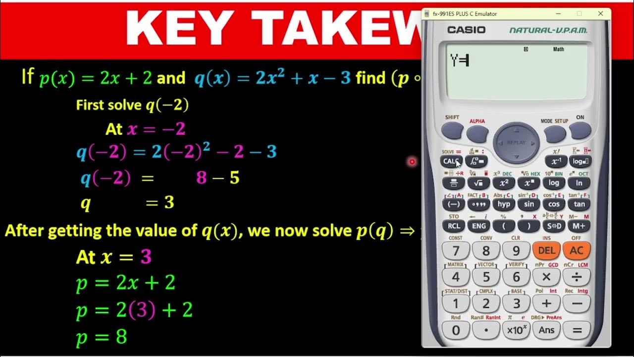FUNCTION OF FUNCTIONS PART 1: SIMPLE WAY TO SOLVE COMPOSITE FUNCTION WITH CASIO CALCULATOR PART ...