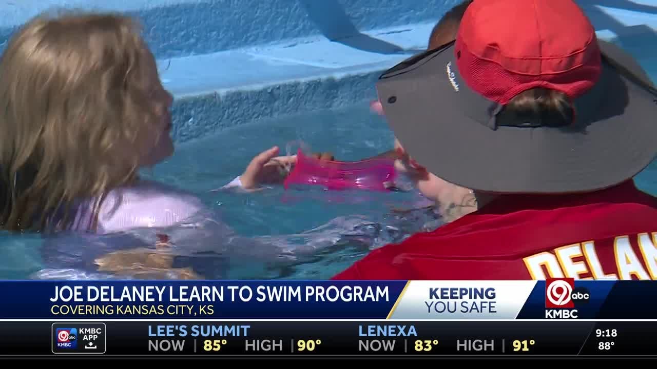 Free swim lessons honor Chiefs hero Joe Delaney in Kansas City, Kansas - YouTube