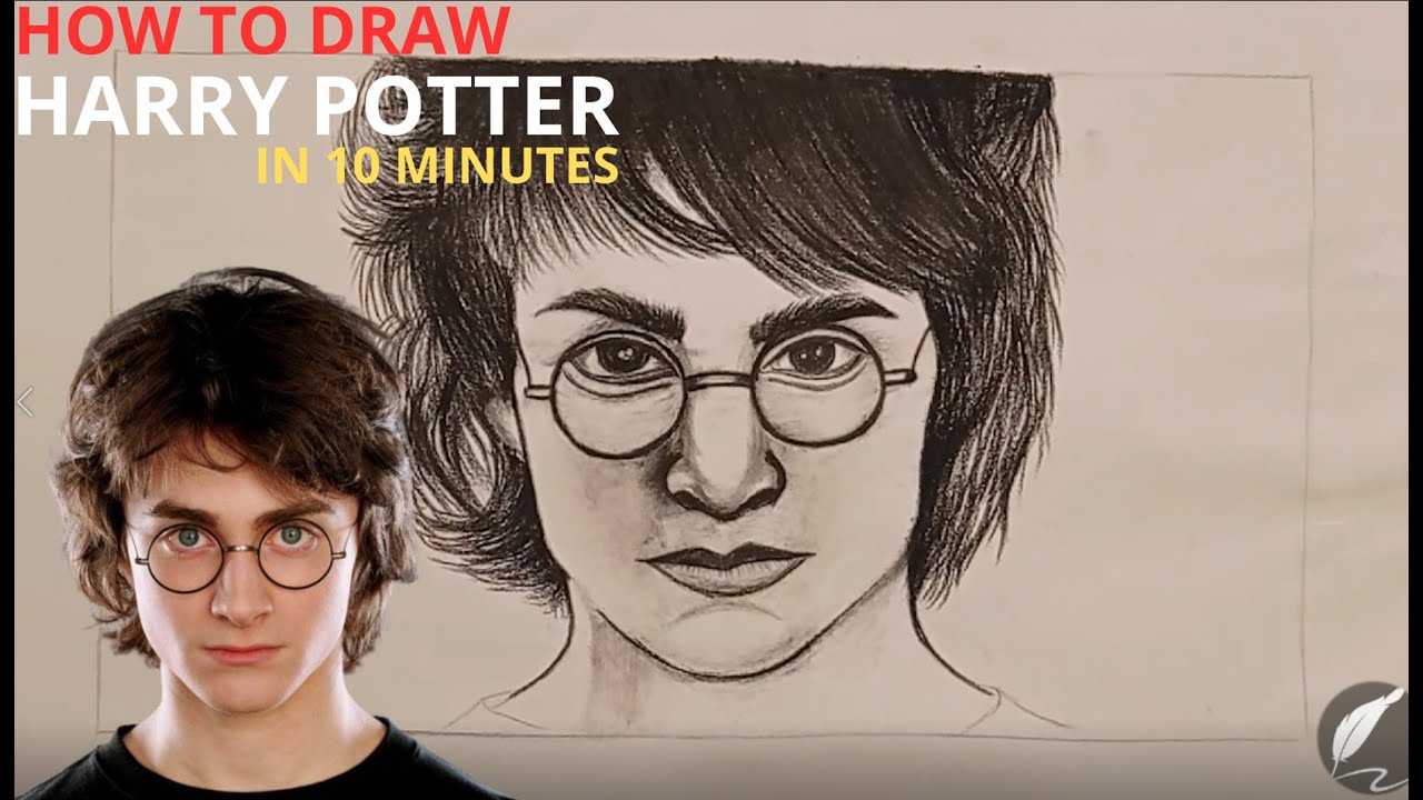 How to draw Harry potter in 10 min: Step-by-step Guide | Beginner to ...