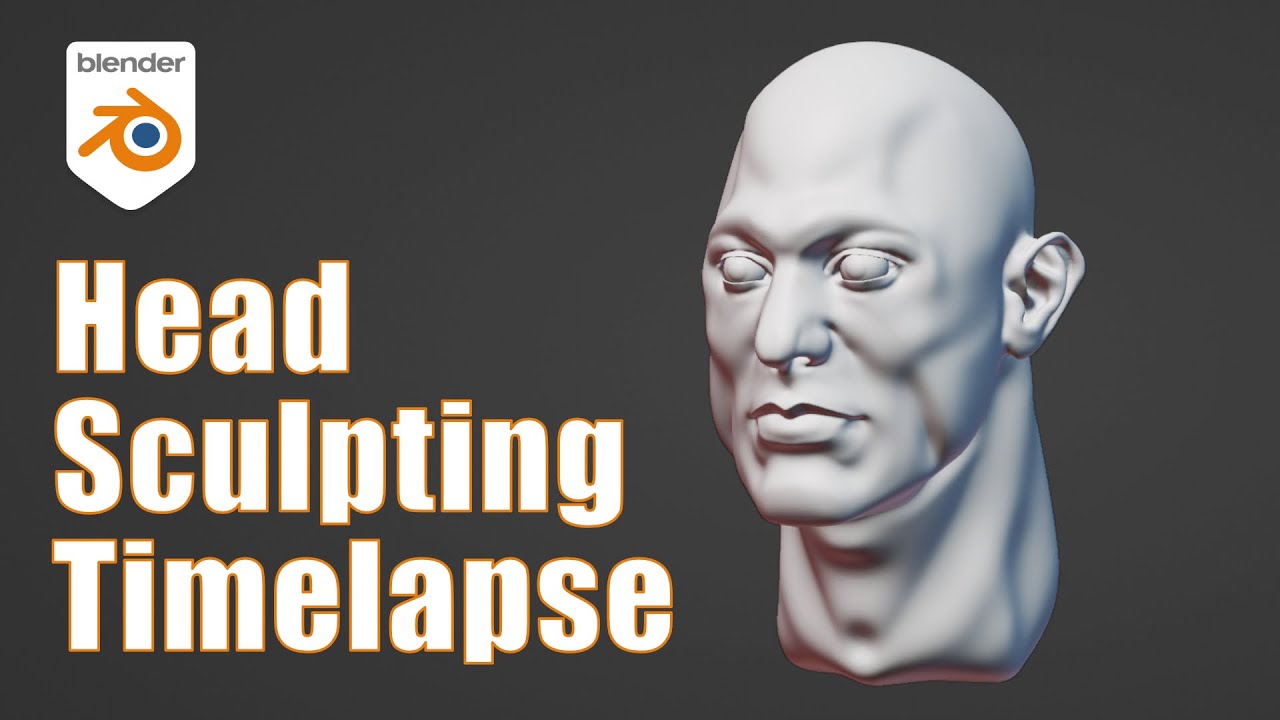 Sculpting muscular male head in Blender | Timelapse - YouTube