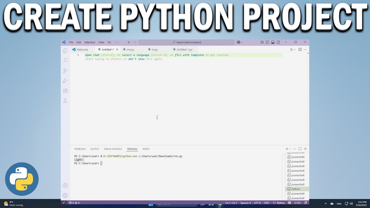 How To Create a New Python Project in VS Code - YouTube