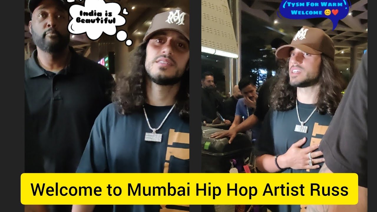 Russ International Hip Hop Artist arrived at Mumbai Airport Seen ...