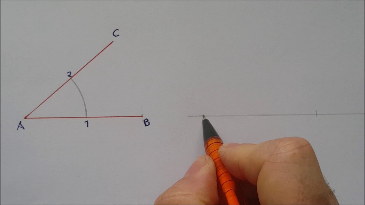 CÓMO TRASLADAR UN ÁNGULO CON EL COMPÁS - YouTube