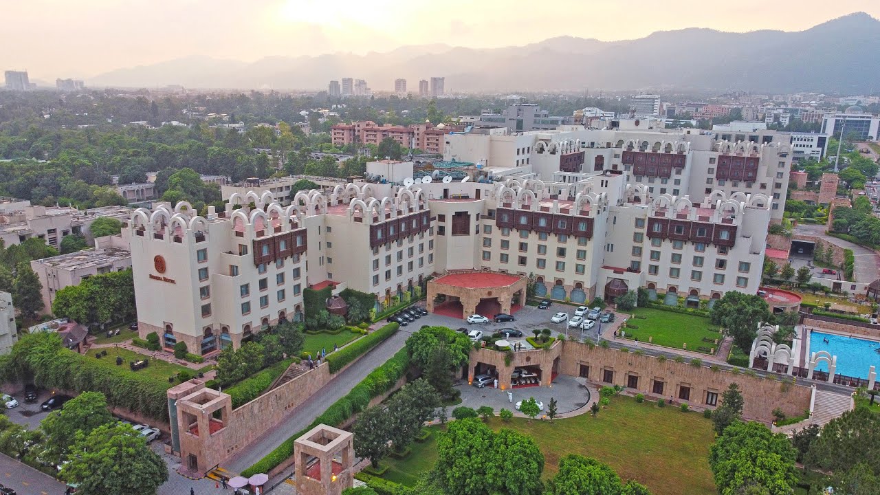 Serena Hotel Islamabad Pakistan Aerial Drone Footage 2022 4K UHD - YouTube