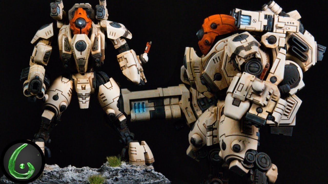 Painting Tutorial WH40K Tau Ghostkeel Battlesuit - YouTube