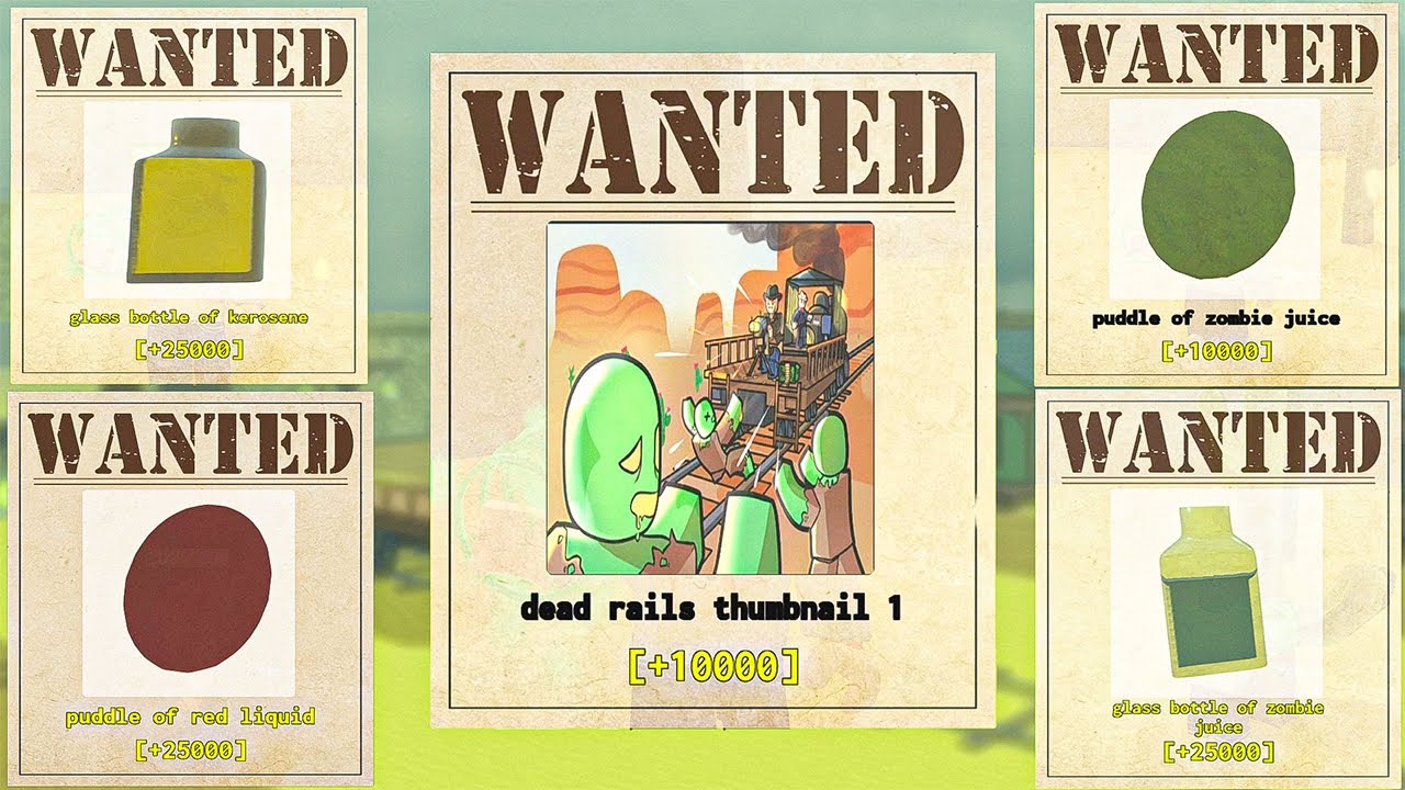 FIND the DEAD RAILS 🧟‍♂️How to get ALL 5 NEW Collectibles and Badges🚂 ...