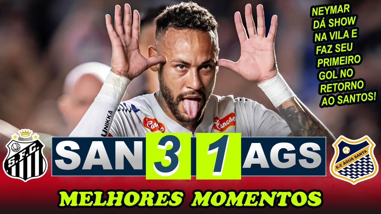 NEYMAR DÁ SHOW E HUMILHA O ÁGUA SANTA COM JOGADA GENIAL 😱 - YouTube