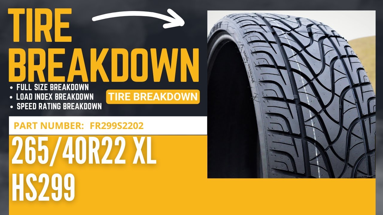 Tire Spec Overview- 265/40r22 Fullrun HS299 Street Tire Load Range XL # ...