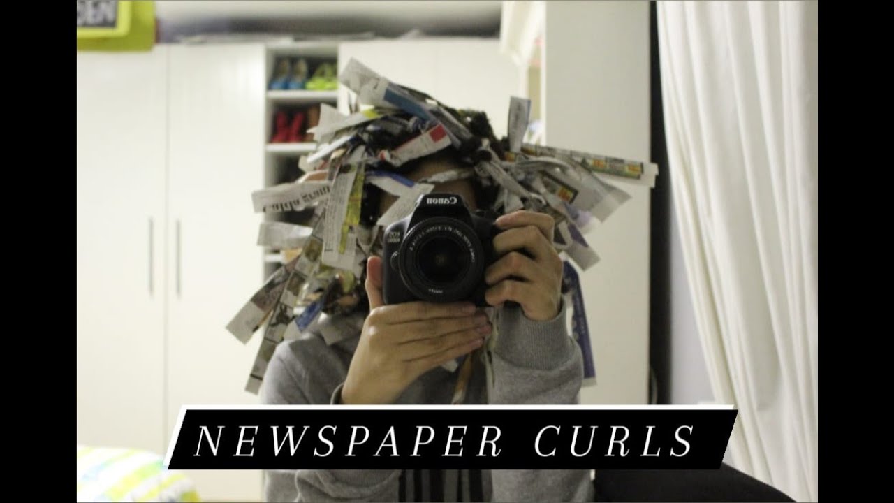 NEWSPAPER CURLS - YouTube