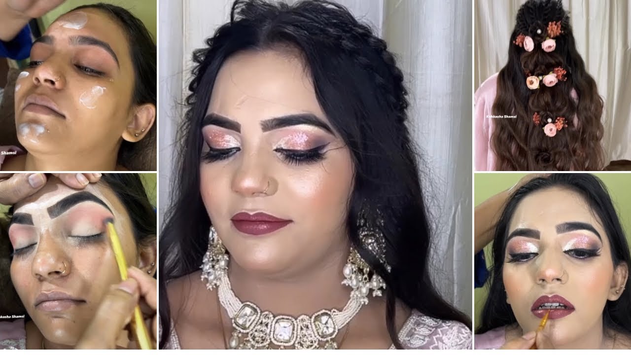 Glossy party make up step-by-step full tutorial with hairstyle by ...