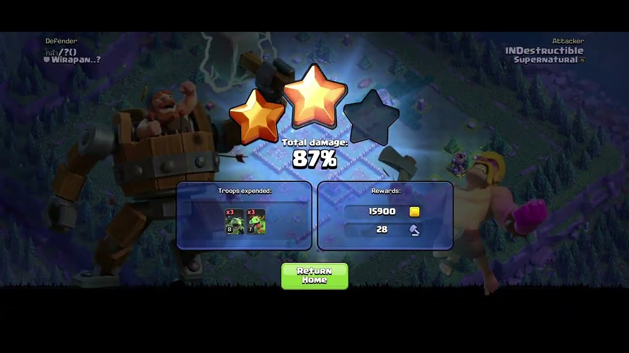 A lucky 2 star, thanks to a brave minion | Clash of Clans - YouTube