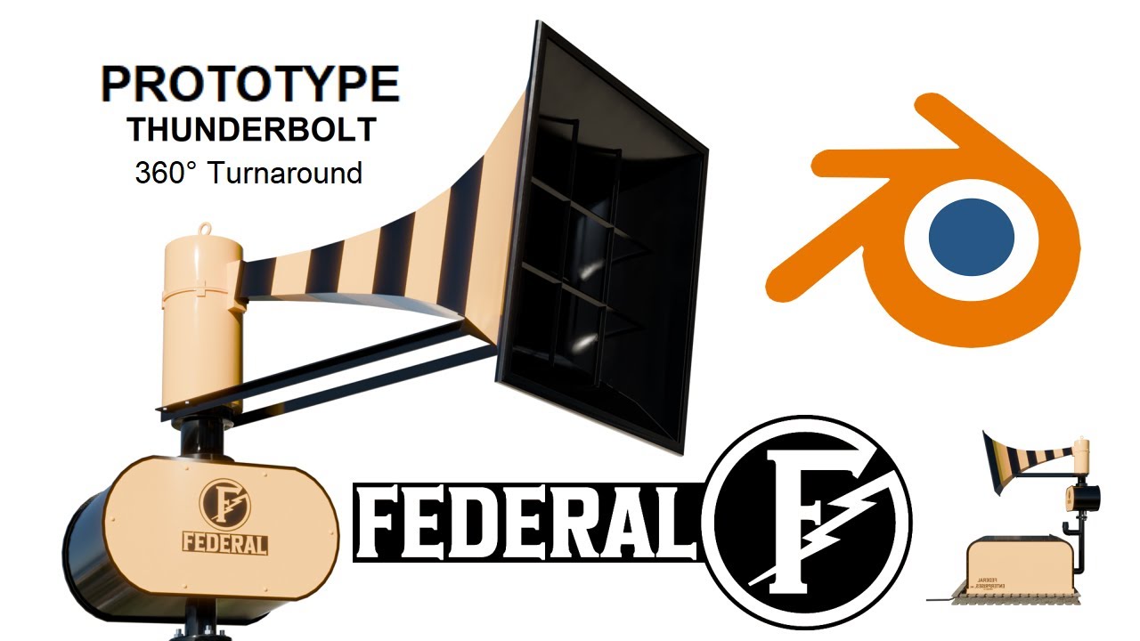 Prototype Thunderbolt 1000 -- 360° Model Turnaround [Blender] - YouTube