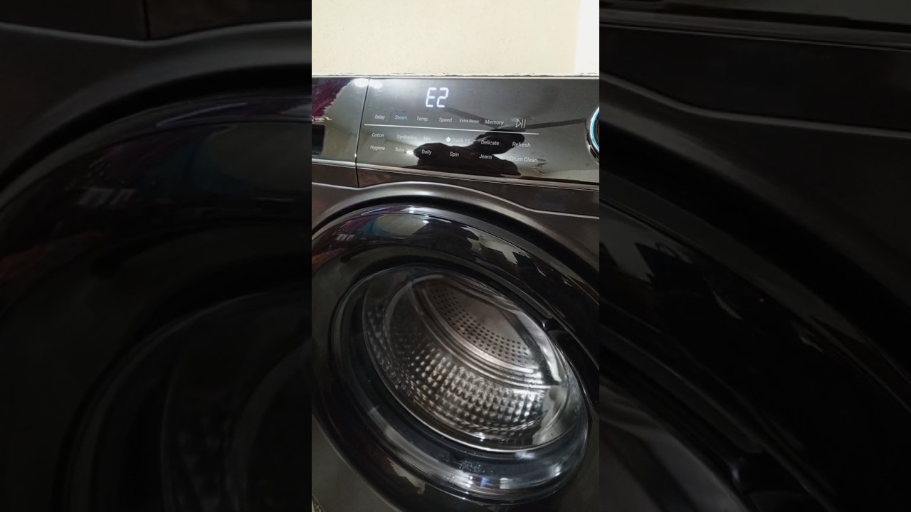 Haier front load washing machine E2 Error Code.How to slove Haier E2 ...