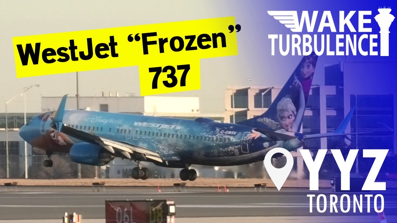 WestJet's Disney Frozen Livery Lands in Toronto - YouTube