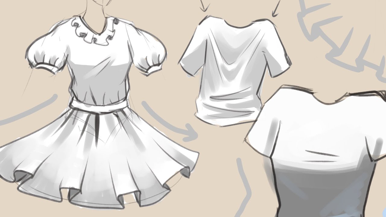 How to draw creases, folds and ruffles for beginners..! - YouTube