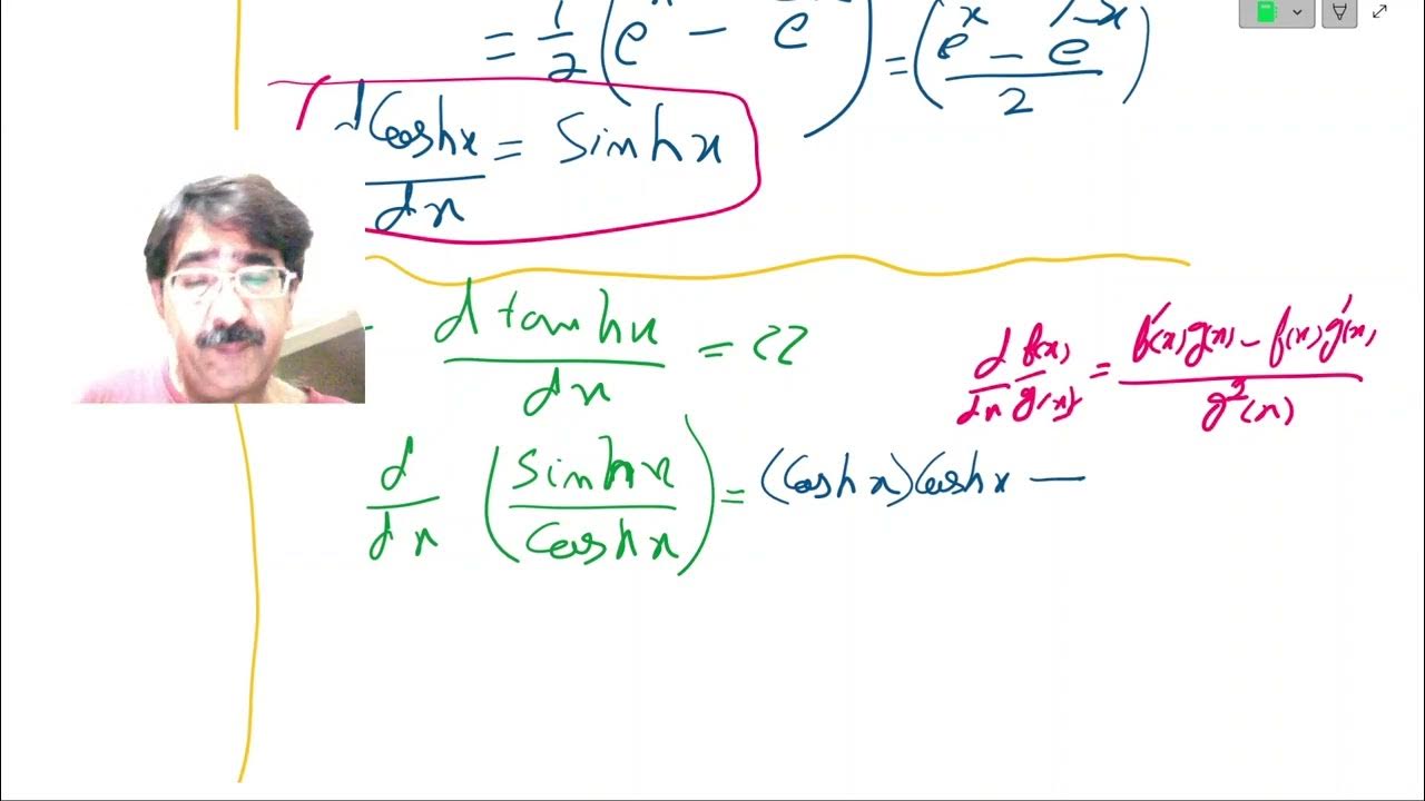 Differentiation of Hyperbolic functions - YouTube