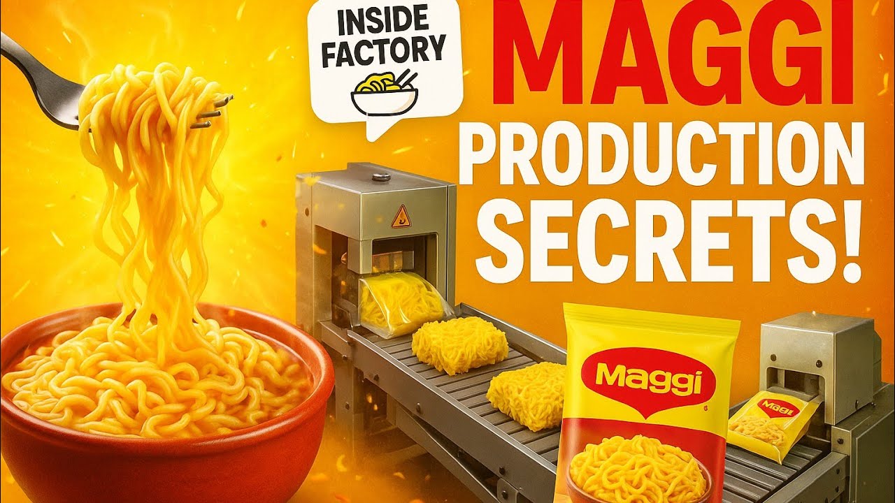 "Unbelievable Maggi Production Process | Instant Noodles Making Machine ...