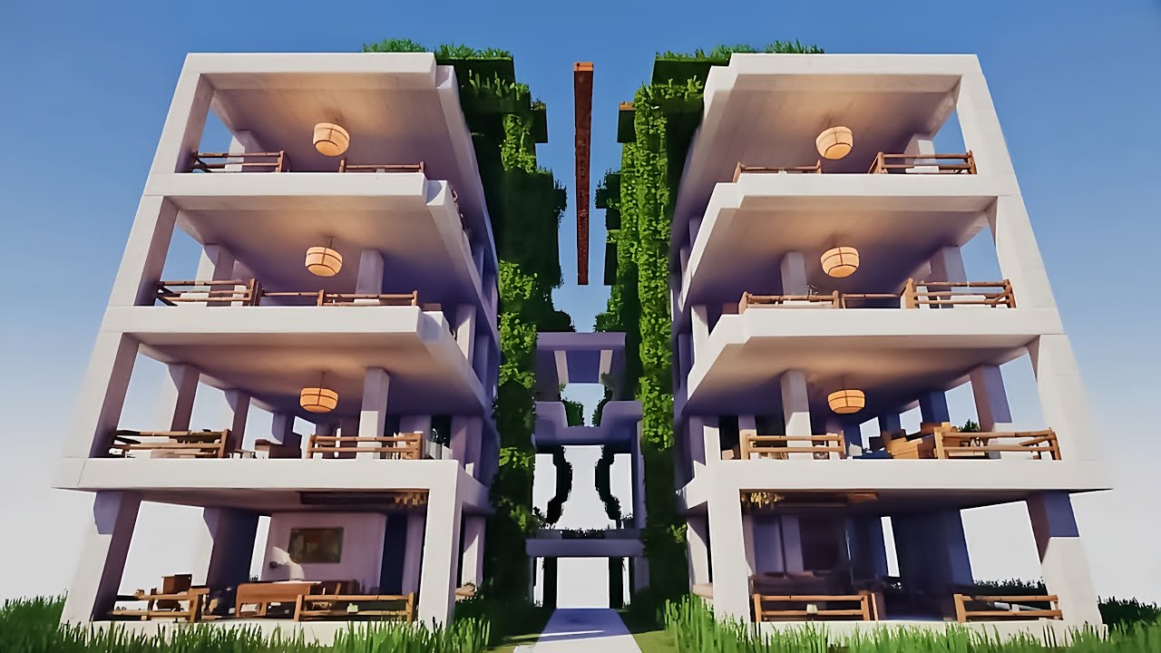 "Ultimate Modern Apartment Complex: Minecraft Building Guide" - YouTube