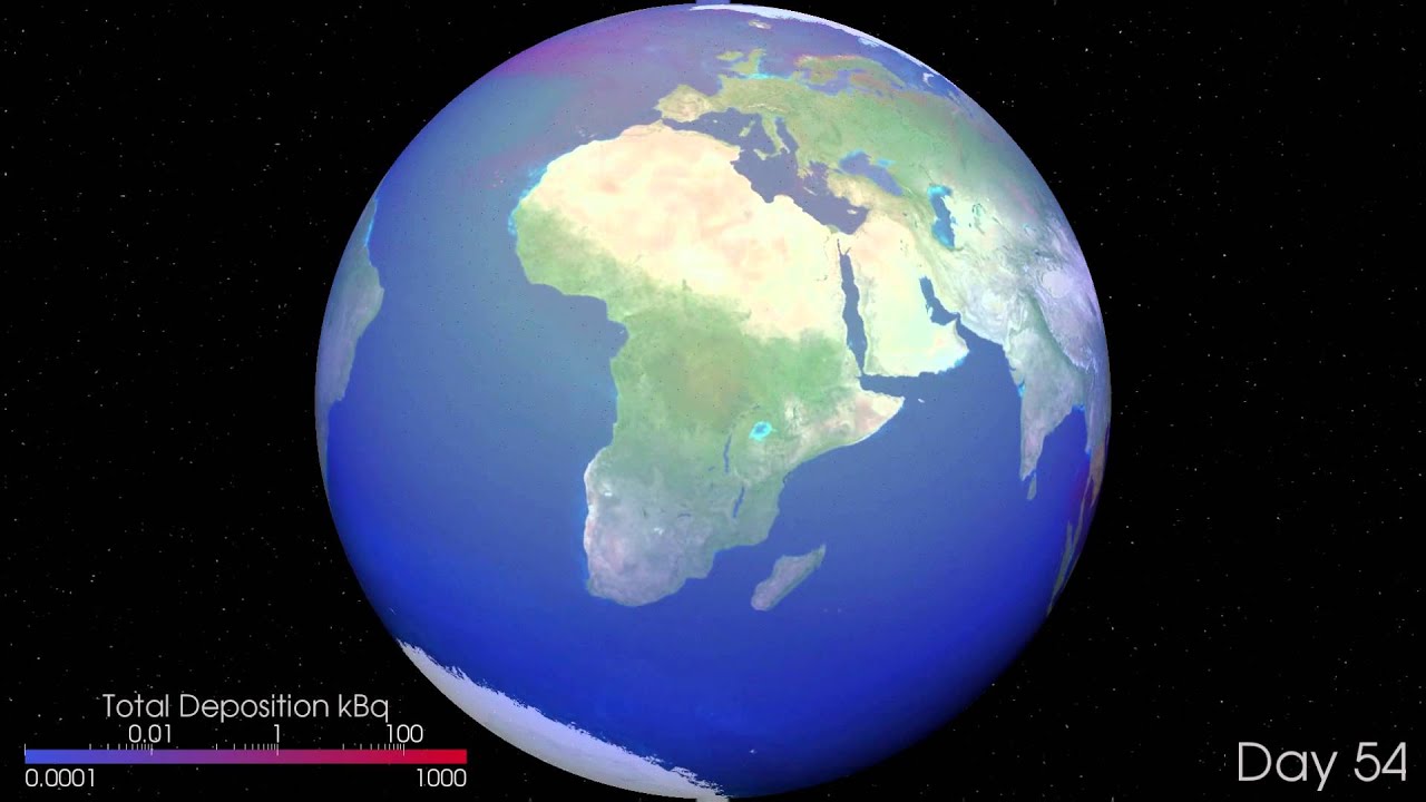 Fukushima Radioactivity Global Deposition - YouTube